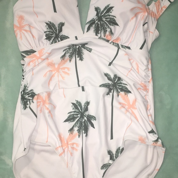 Swim | Nwt Large Palm Tree Swimsuit | Poshmark